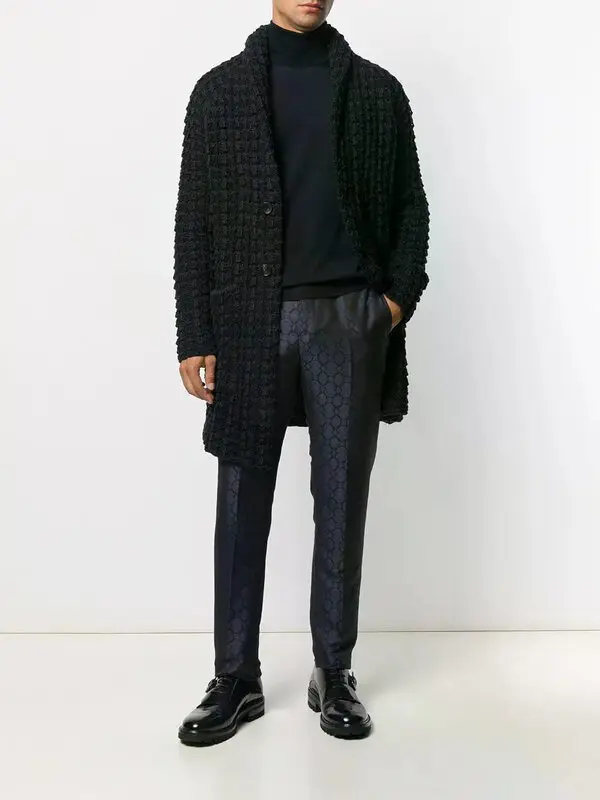 Canali Roll-neck Wool Sweater - Blue