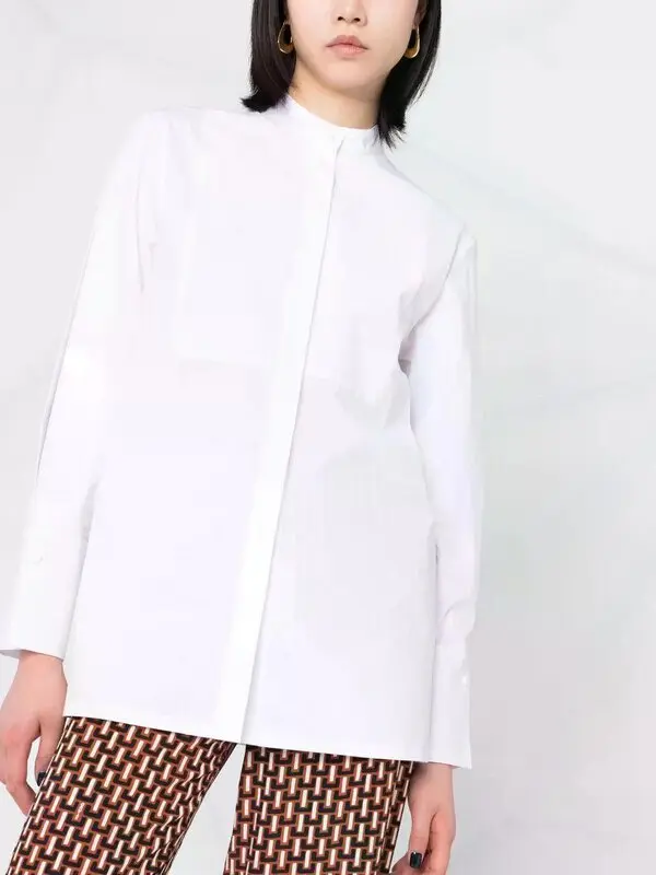 MILA SCHON Band Collar Shirt