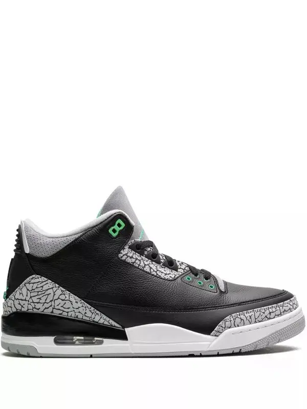 JORDAN Air 3 Retro Green Glow Sneakers