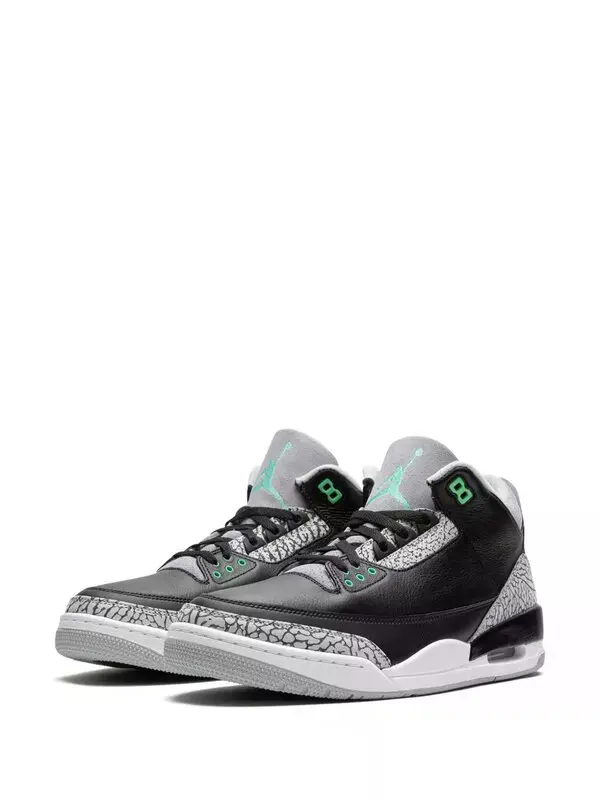 JORDAN Air 3 Retro Green Glow Sneakers