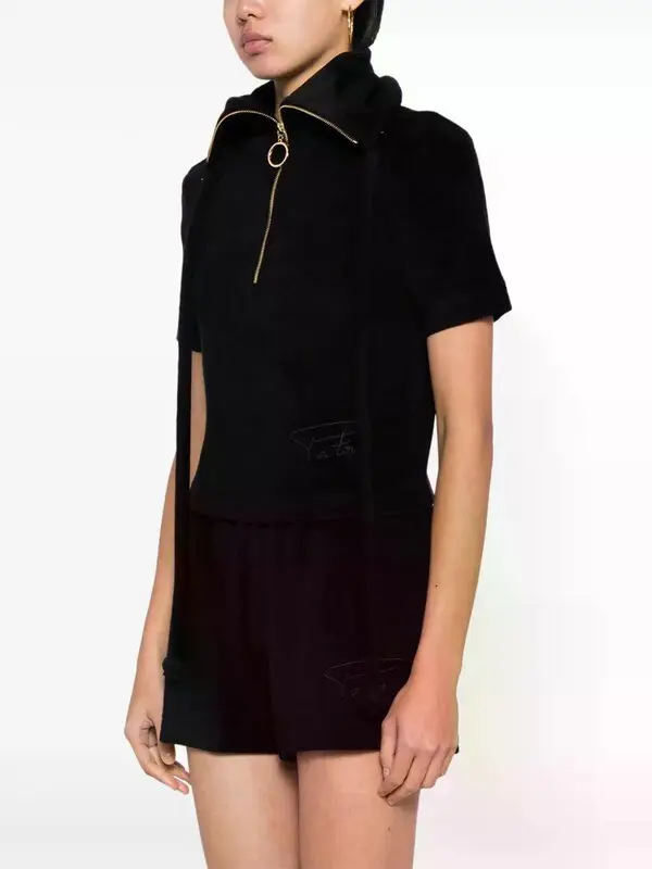 PATOU Half-zip Terrycloth Polo Shirt