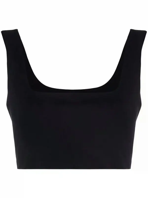 MANURI Miss Jane Sleeveless Cropped Top - Black