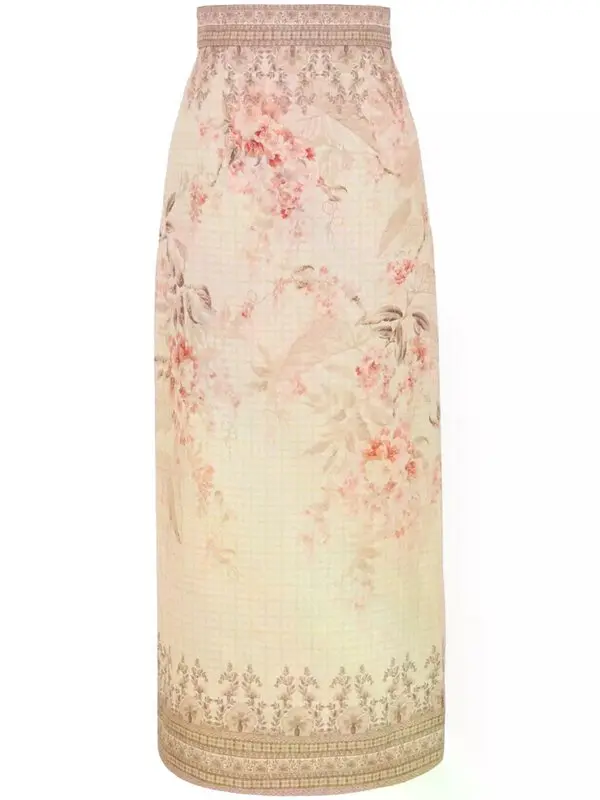 Zimmermann Illuminate Pencil Midi Skirt
