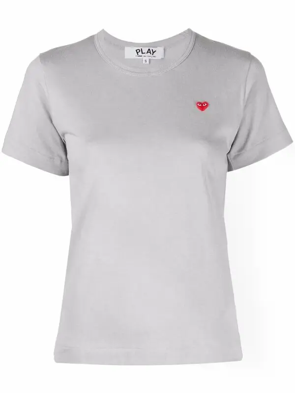 Play Comme Des Garcon Embroidered-logo Cotton T-shirt
