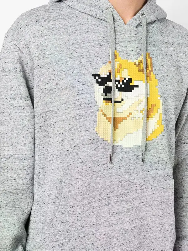 MOSTLY HEARD RARELY SEEN 8-BIT Dogcoin Graphic Print Hoodie