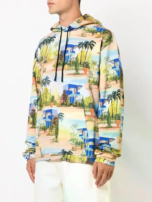 LES BENJAMINS Graphic-print Drawstring Hoodie