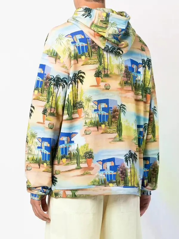 LES BENJAMINS Graphic-print Drawstring Hoodie
