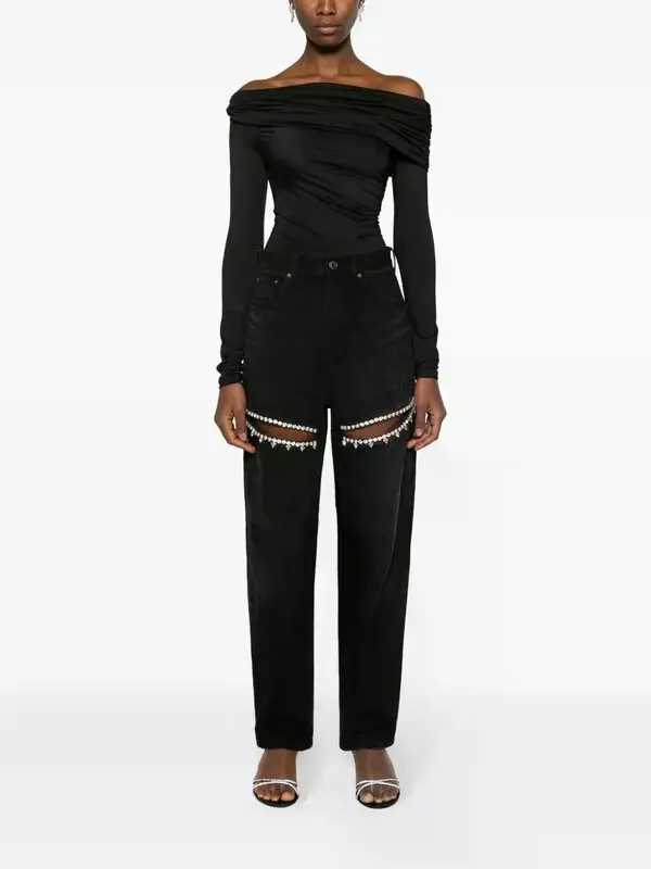 AREA Crystal Slit Tapered Leg