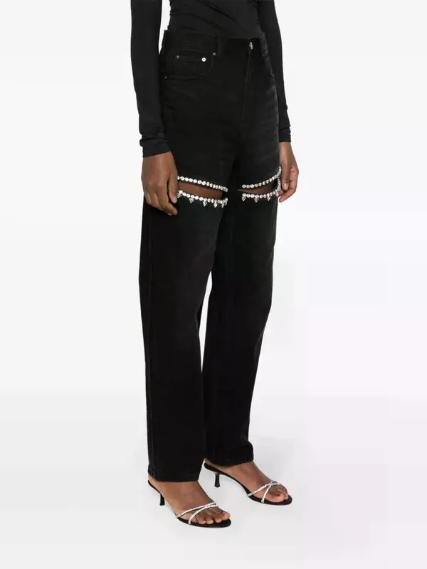 AREA Crystal Slit Tapered Leg