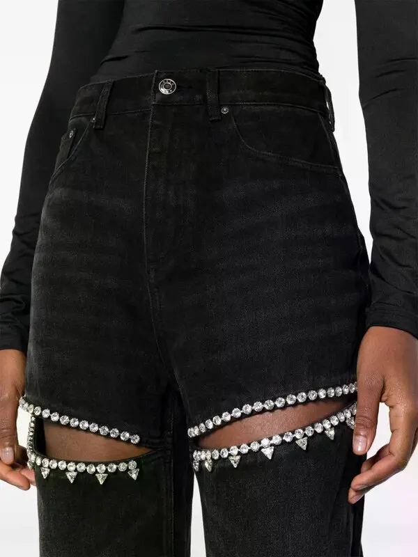 AREA Crystal Slit Tapered Leg
