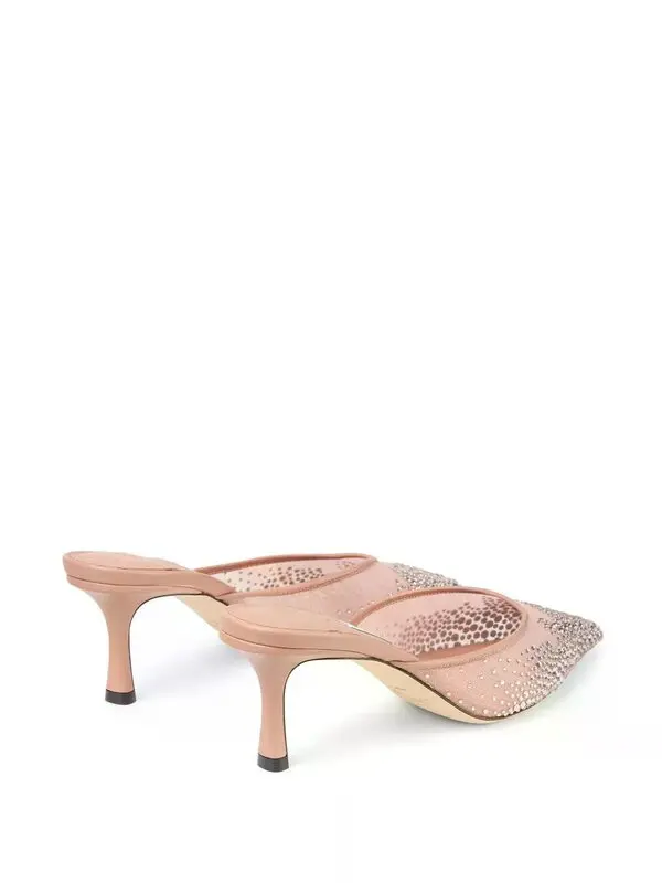 JIMMY CHOO Vivi 65 Mules With Crystal Embellishment - Pink