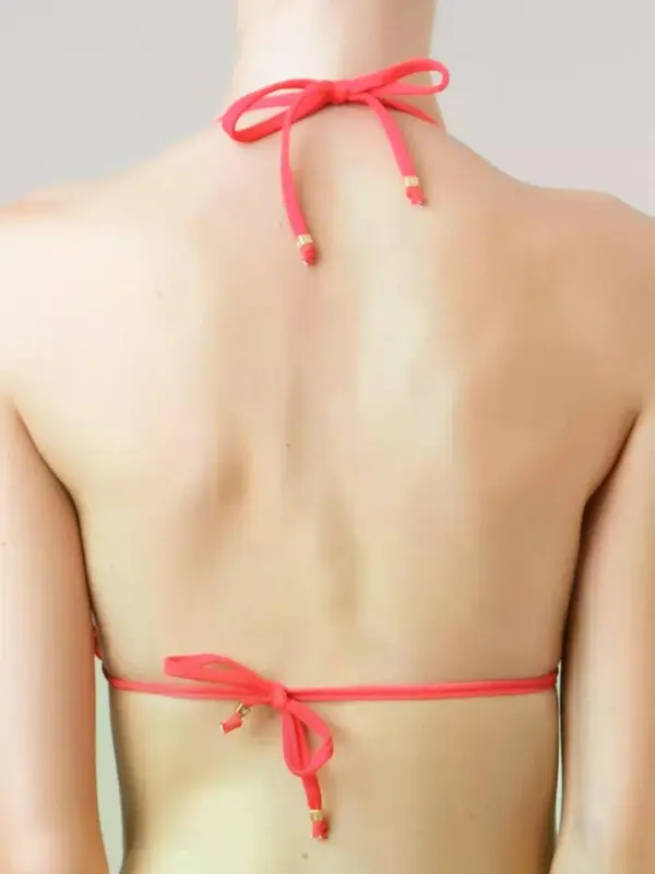 AMIR SLAMA Triangle Bikini Top With Ruffle Trimming