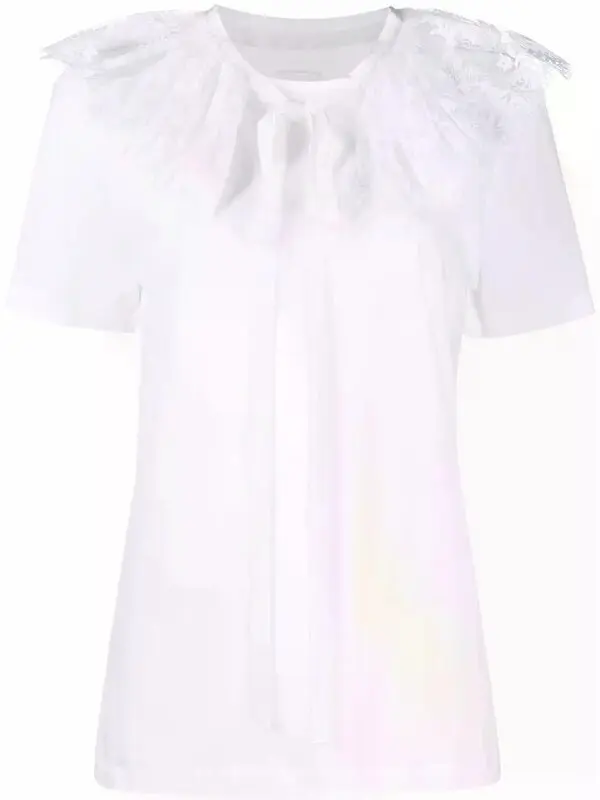 PATOU Detachable Lace-collar T-shirt