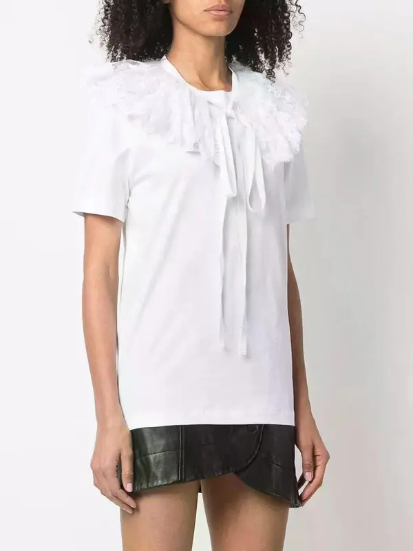 PATOU Detachable Lace-collar T-shirt
