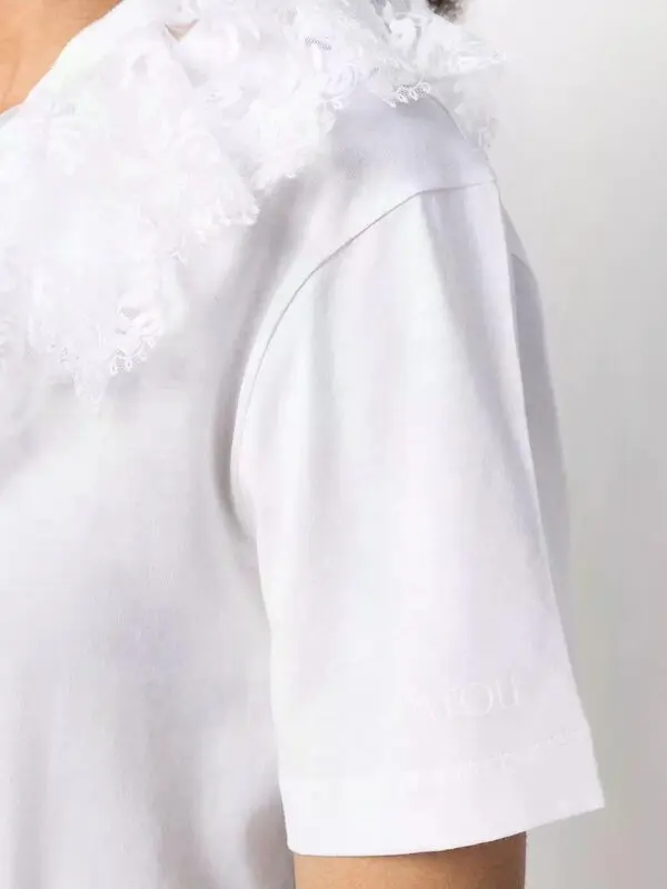 PATOU Detachable Lace-collar T-shirt