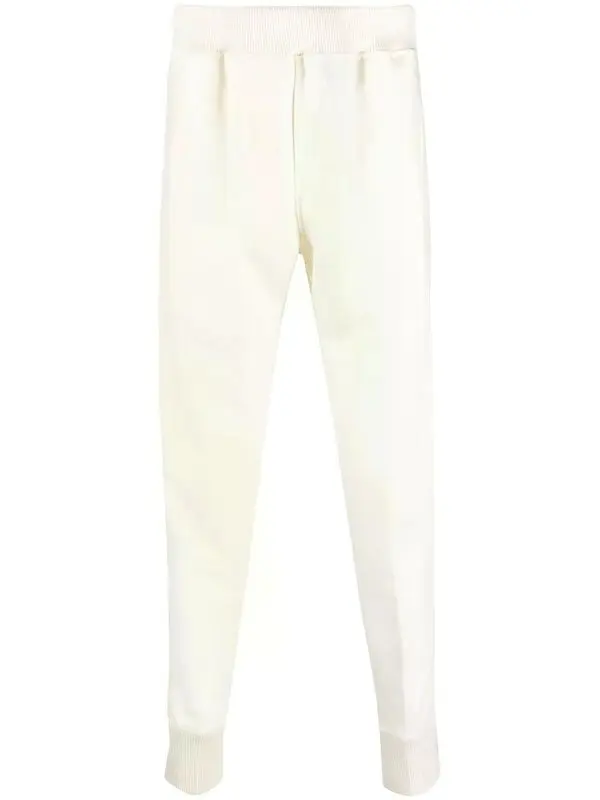 JIL SANDER Elasticated-waistband Wool Track Pants - Neutrals
