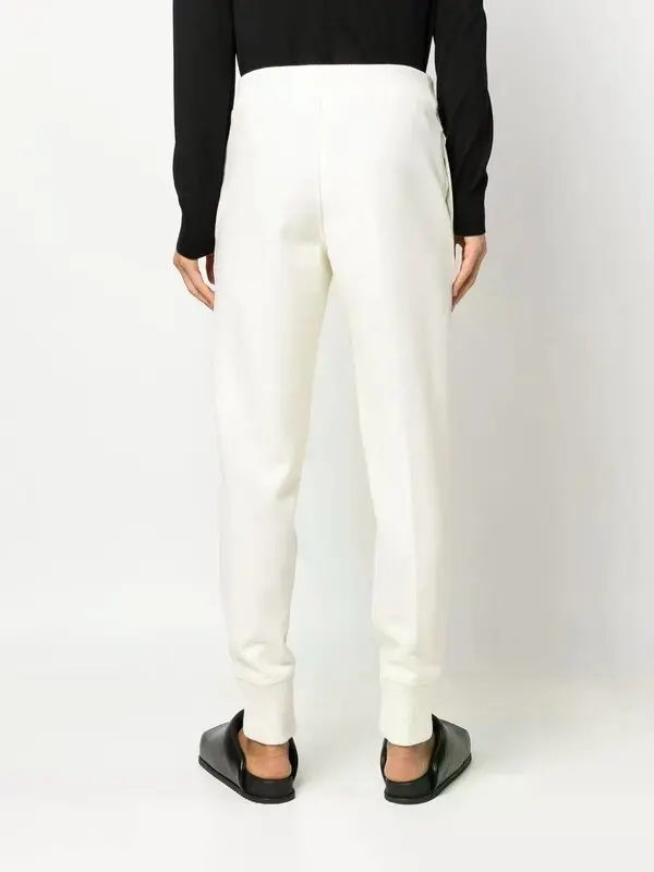 JIL SANDER Elasticated-waistband Wool Track Pants - Neutrals