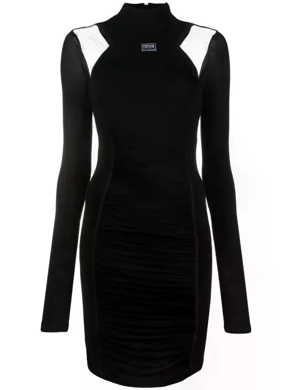 Versace Mesh-panel Mini Dress