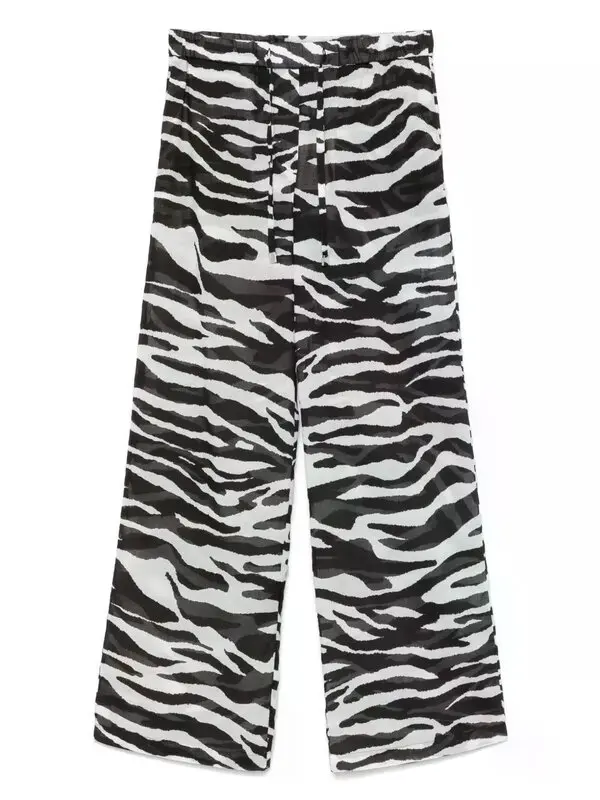 Attico Zebra-print Sheer Trousers