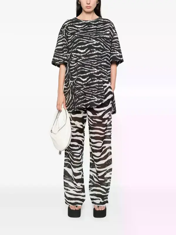 Attico Zebra-print Sheer Trousers