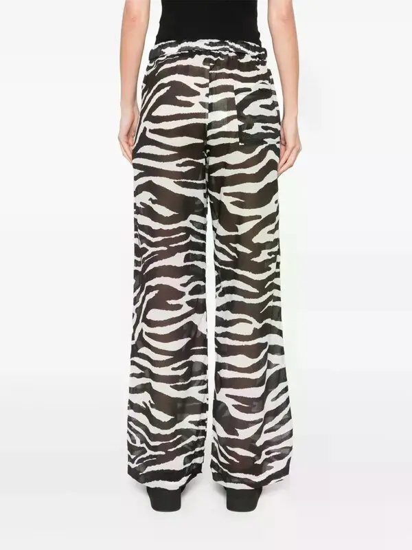 Attico Zebra-print Sheer Trousers