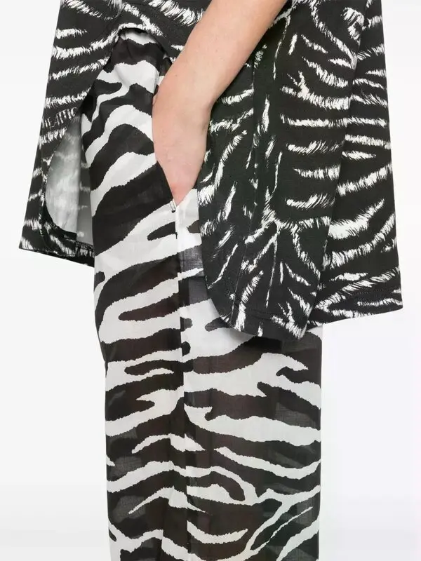Attico Zebra-print Sheer Trousers