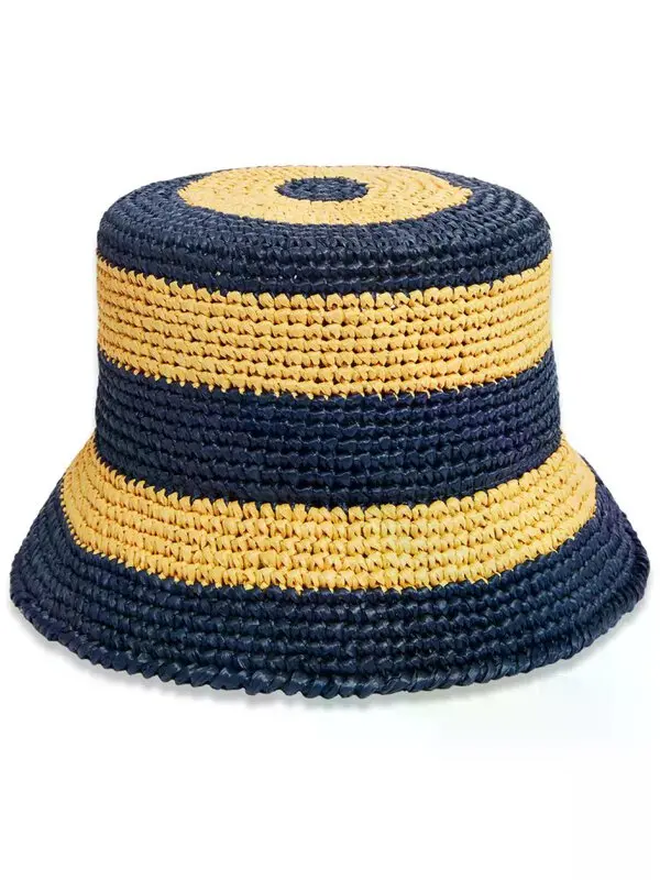 La DoubleJ Striped Bucket Hat - Blue