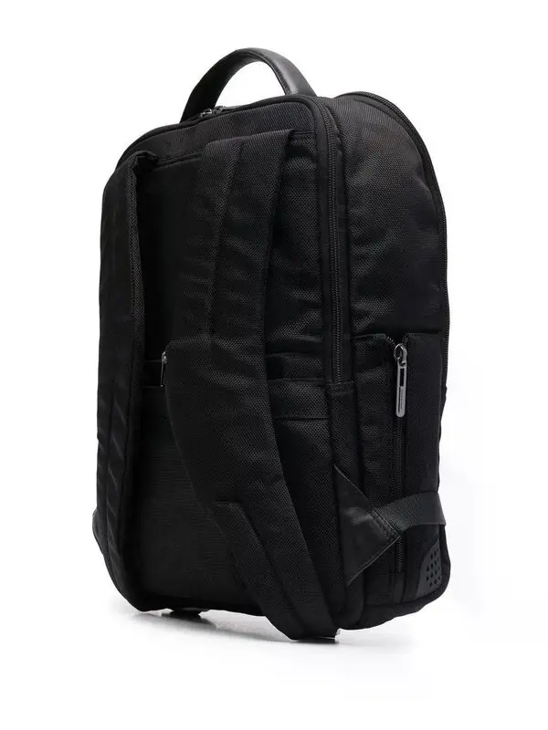 PIQUADRO Logo-patch Backpack - Black