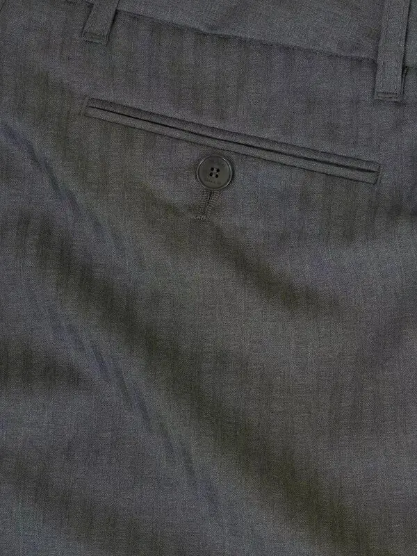 Etro Virgin Wool Straight-leg Trousers - Grey