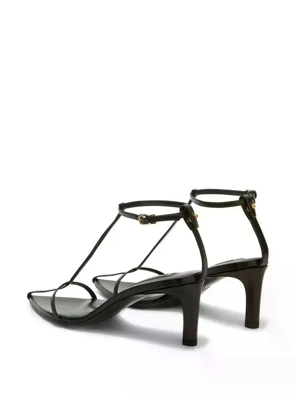 JIL SANDER High Leather Sandals - Black