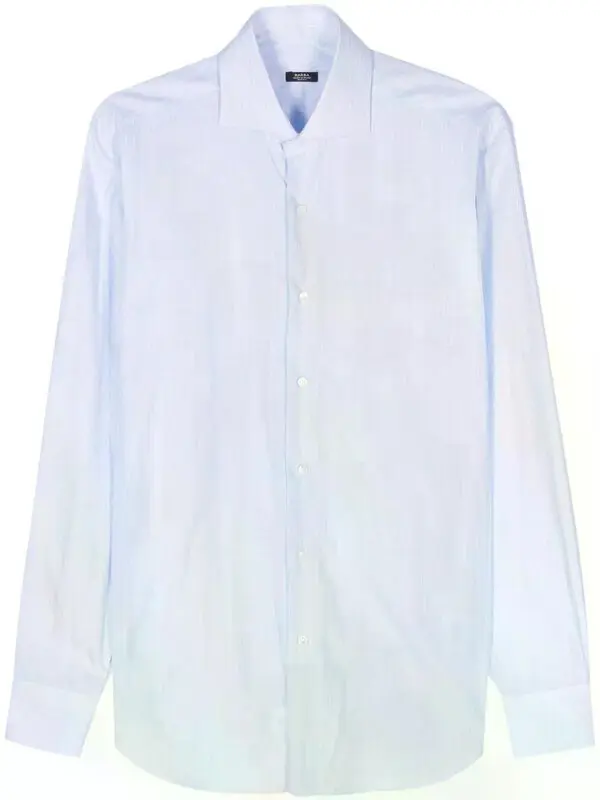 BARBA NAPOLI Check-pattern Poplin Shirt