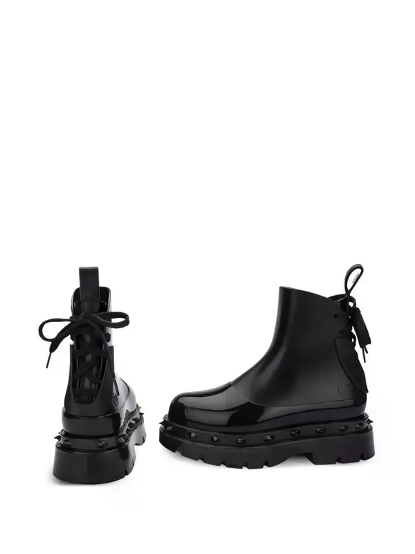 Melissa X Undercover Spiked Platform Combat Boots - Black