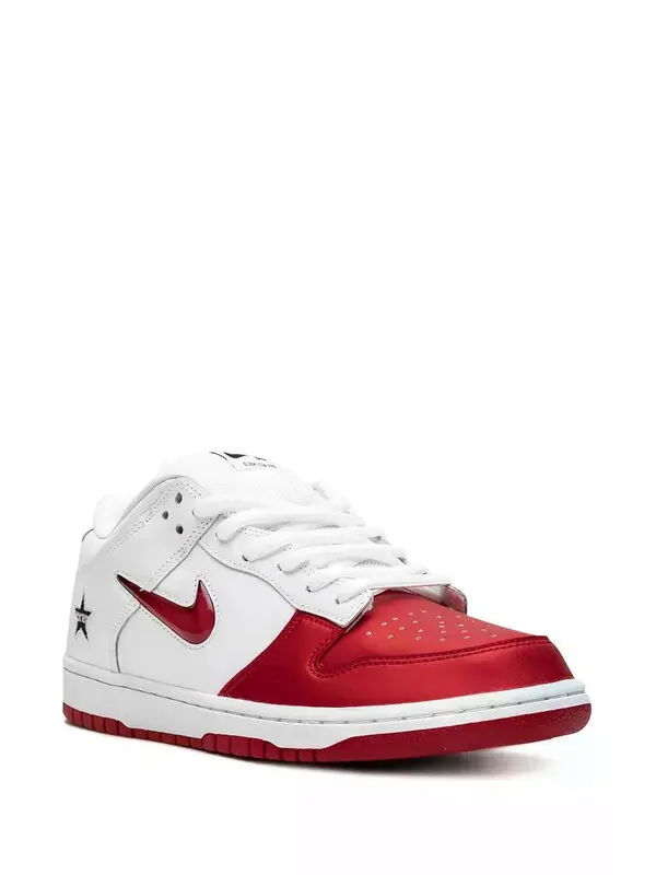 Nike X Supreme Sb Dunk Low Jewel Swoosh Sneakers