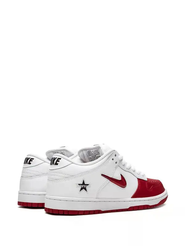 Nike X Supreme Sb Dunk Low Jewel Swoosh Sneakers