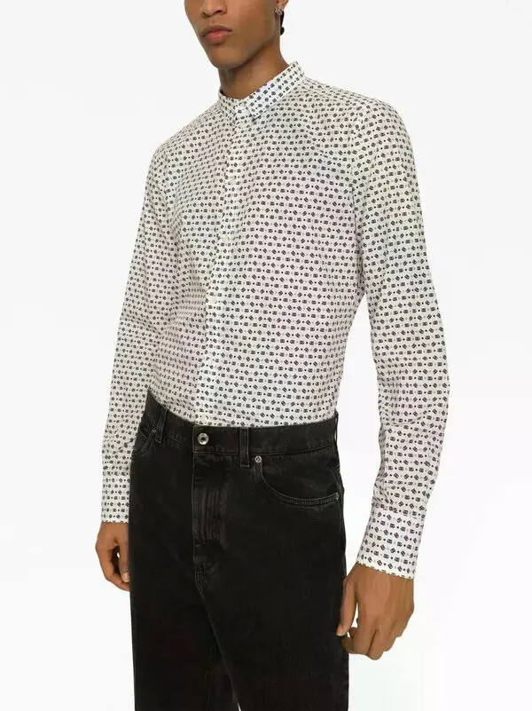 Dolce & Gabbana Dg-print Long-sleeve Shirt