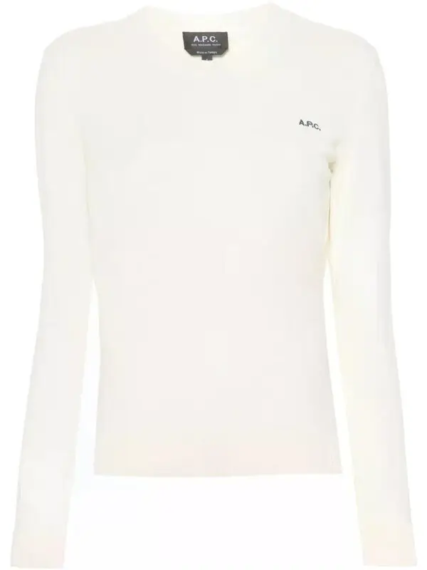 A.p.c. Logo-embroidered Jumper - Neutrals