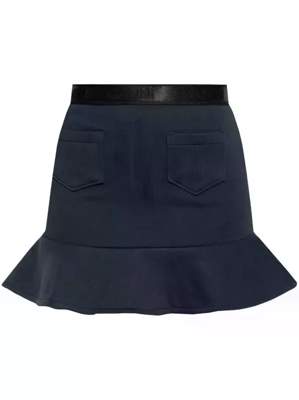 GANNI Flared-hem Mini Skirt