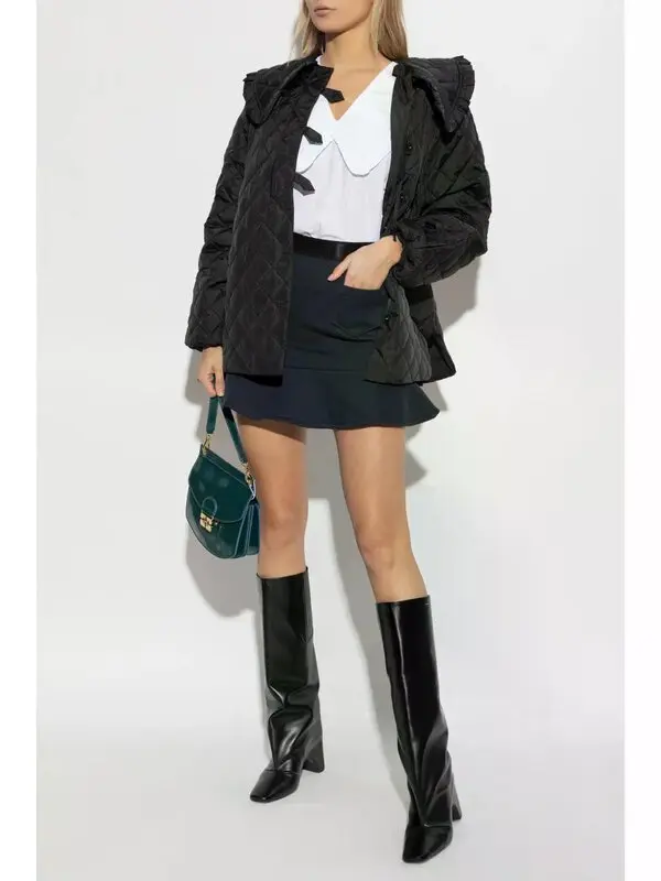 GANNI Flared-hem Mini Skirt