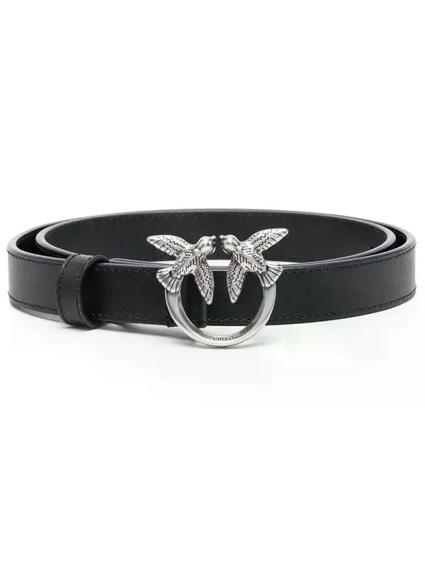 Pinko Love Birds Buckle Belt - Black