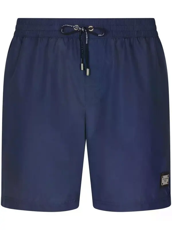 Dolce & Gabbana Logo-tag Swim Shorts - Blue