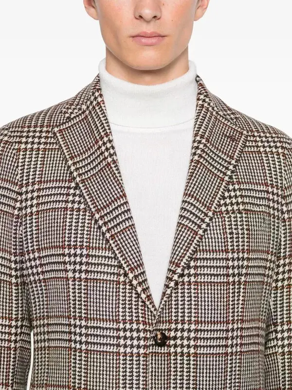 Tagliatore Checked Blazer - Neutrals