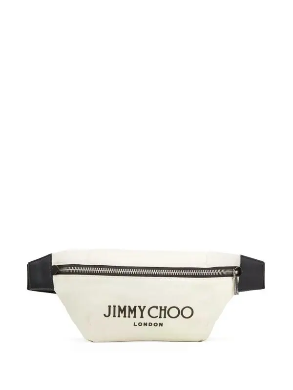 JIMMY CHOO Finsley Logo-lettering Belt Bag - Neutrals