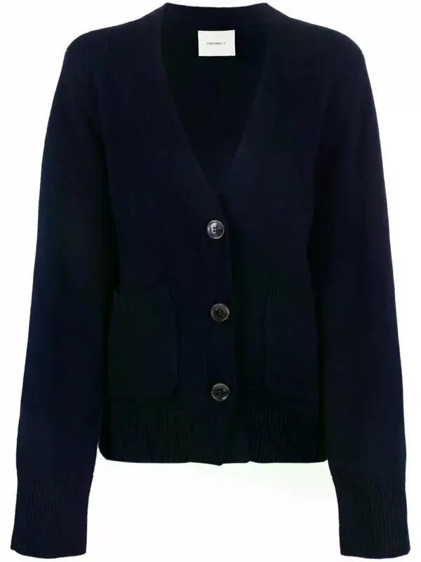 LISA YANG Danni V-neck Knitted Cardigan - Blue