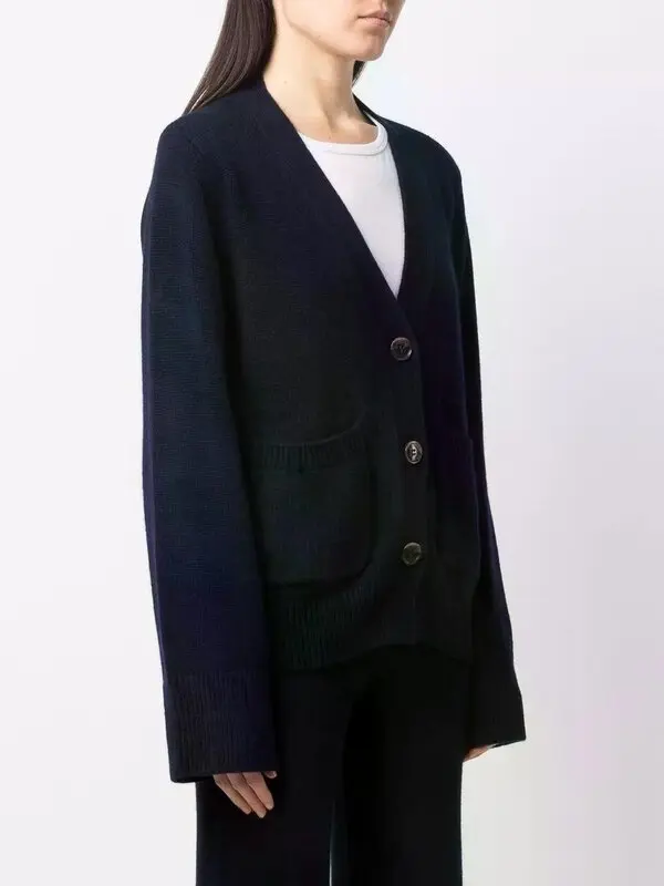 LISA YANG Danni V-neck Knitted Cardigan - Blue