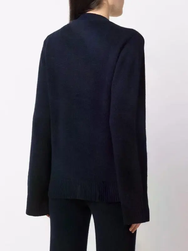 LISA YANG Danni V-neck Knitted Cardigan - Blue