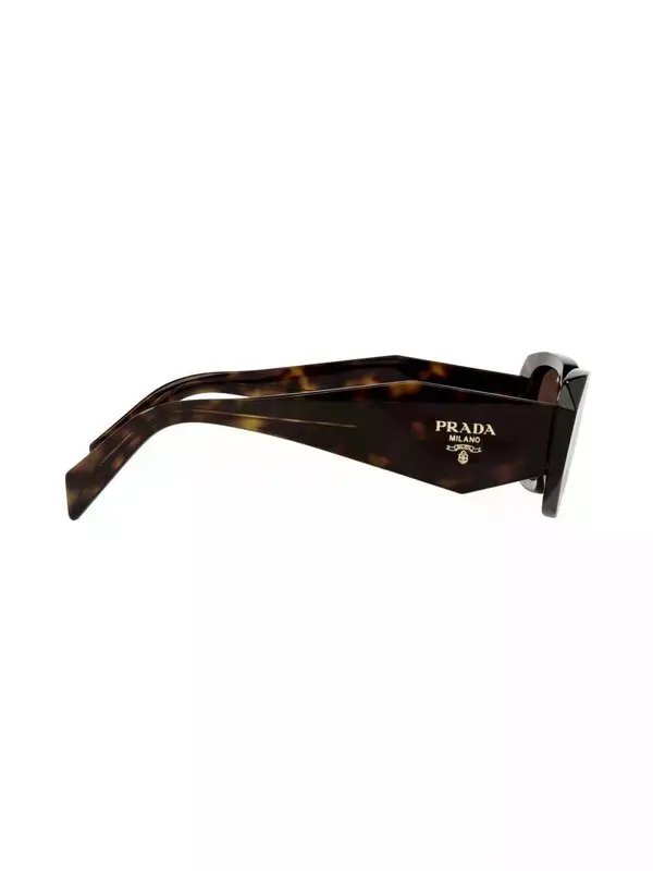 Prada Pr17ws Geometric-frame Sunglasses - Brown