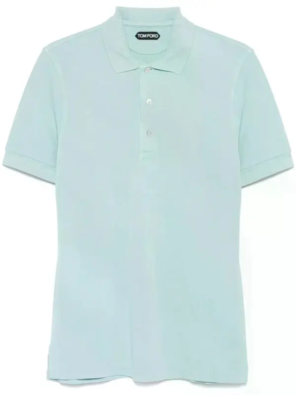 TOM FORD Embroidered-logo Polo Shirt - Blue