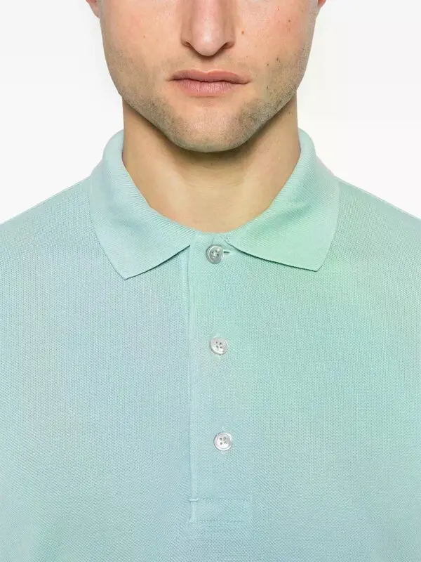 TOM FORD Embroidered-logo Polo Shirt - Blue