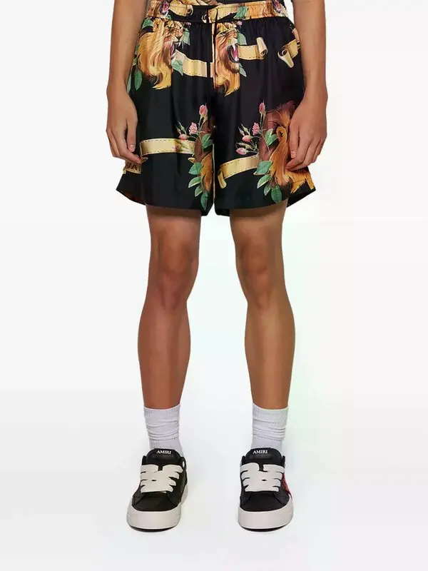 Amiri Graphic-print Shorts - Black