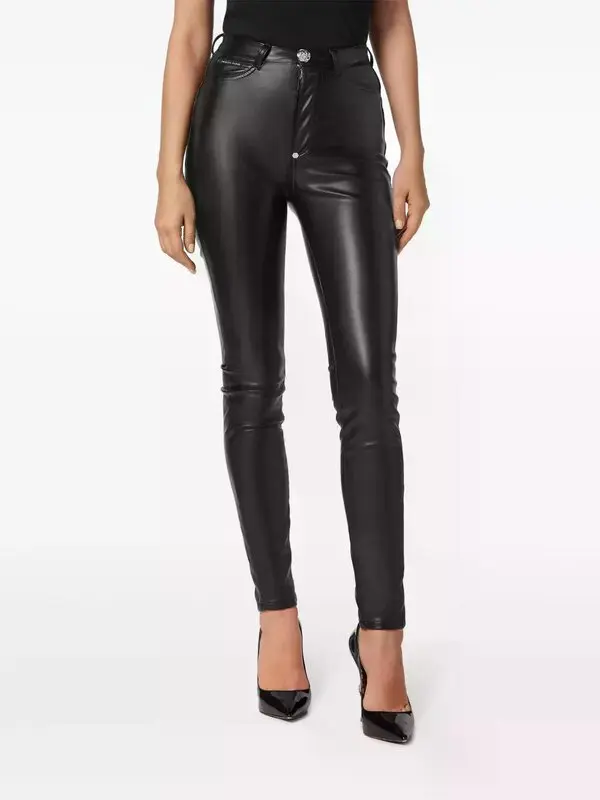 Philipp Plein Faux-leather Leggings
